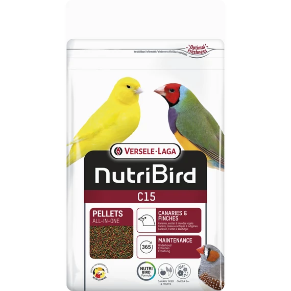 PR. Nutribird C15 pellet kanári és pinty 1kg - Tápláló eledel madaraknak